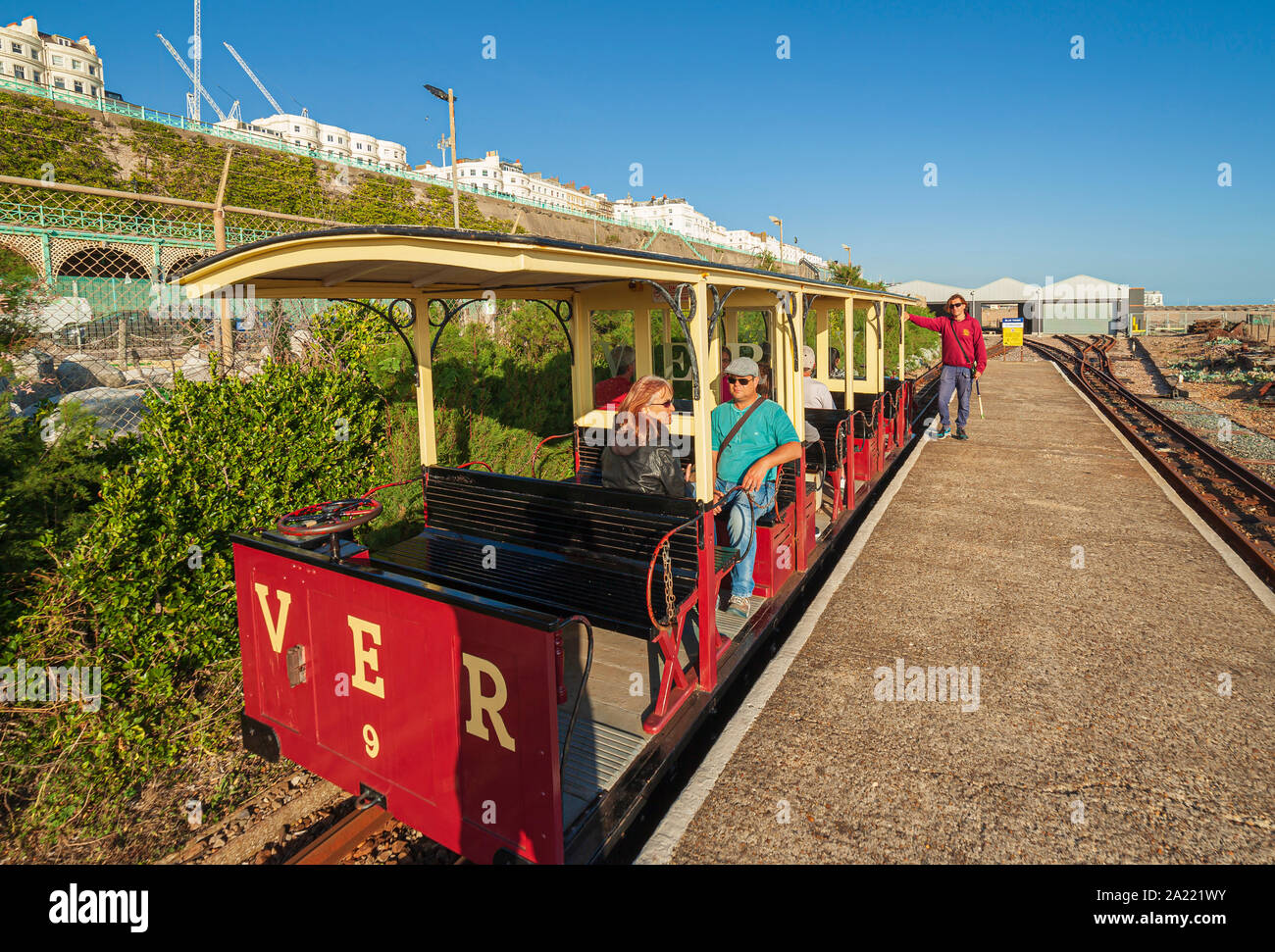 Volks Electric Railway, Brighton Seafront Stock Photo - Alamy