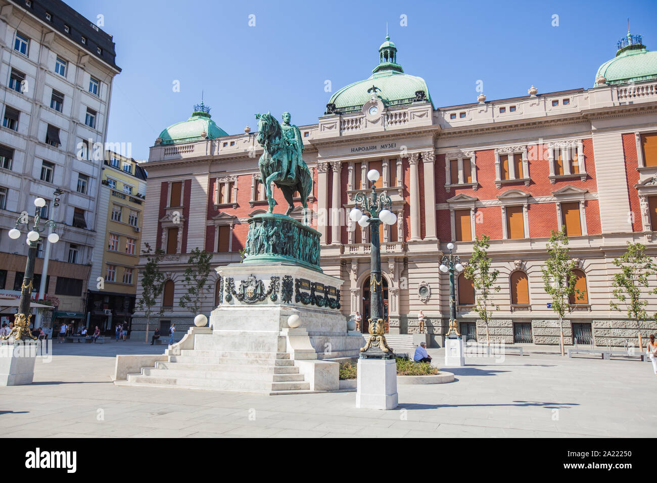 The Monument to Prince Mihailo Obrenovic, located in the main Republic ...