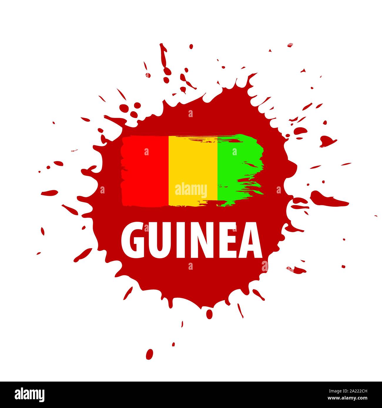guinea flag, vector illustration on a white background Stock Vector ...