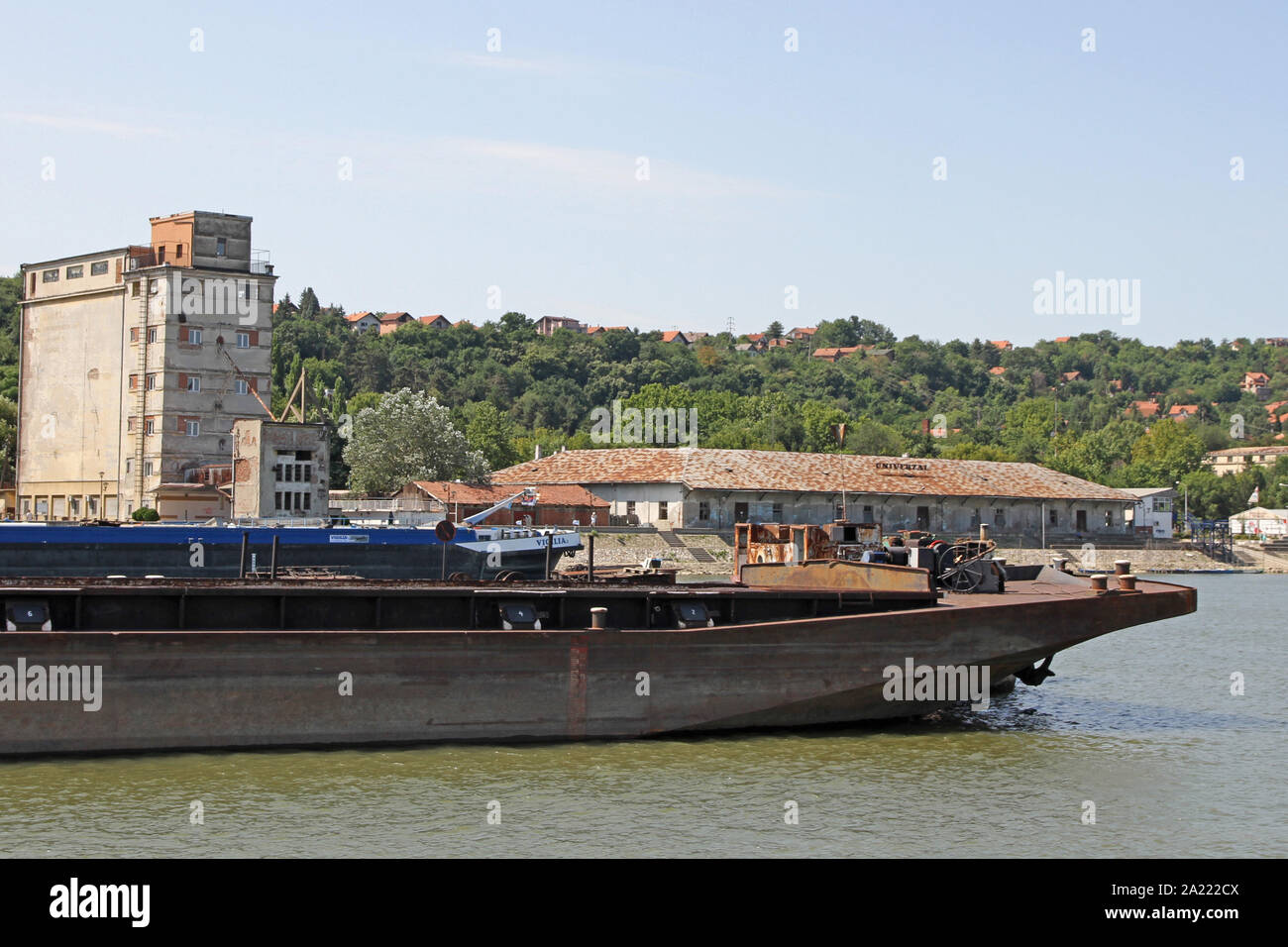 Tanker on the Danube River, Panchevo, Serbia Stock Photo - Alamy