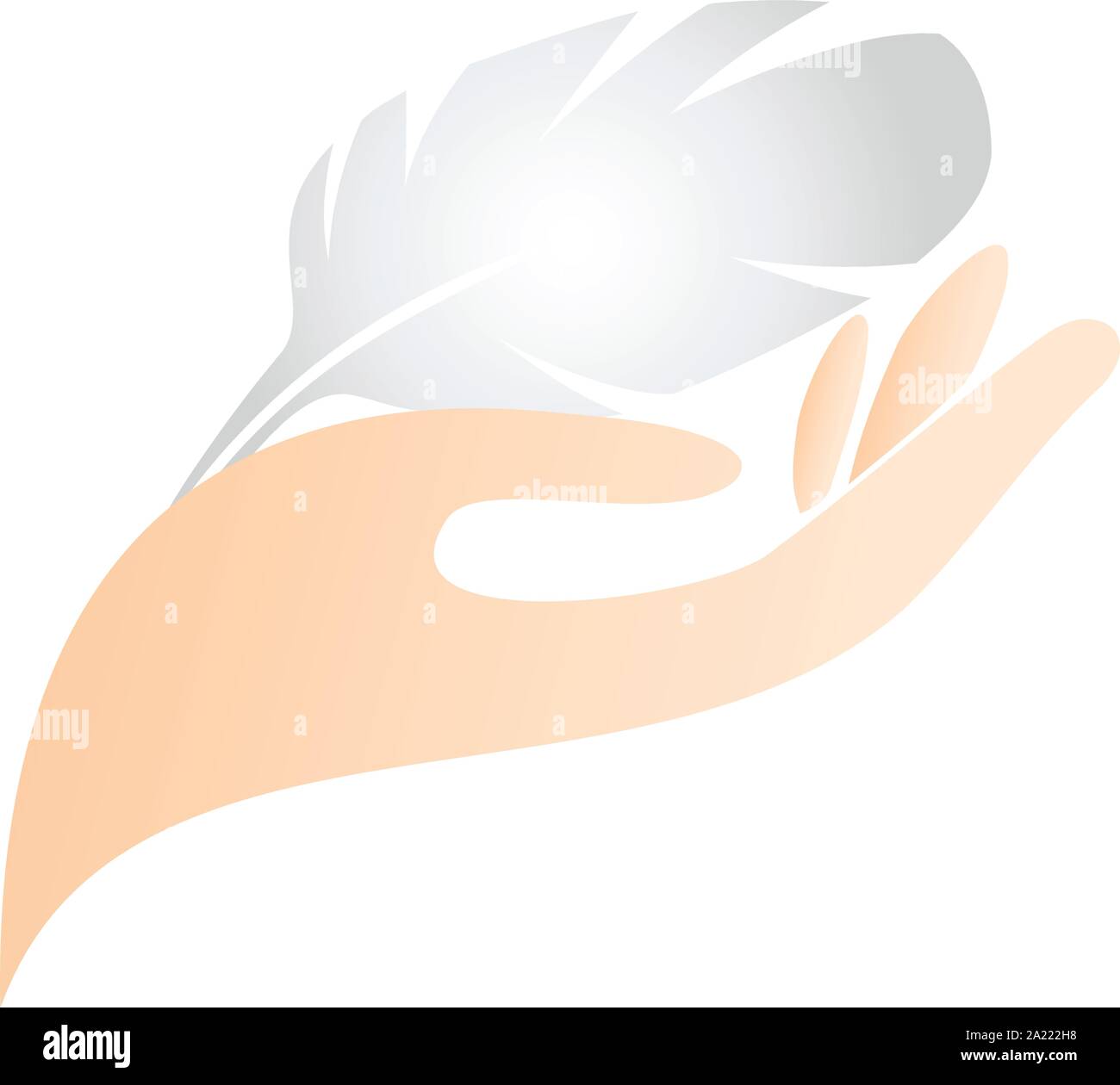 Hand, feather, logo Stock Vector Image & Art - Alamy