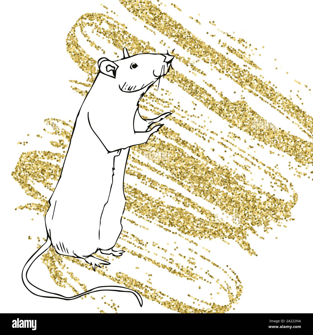 Happy chinese new year 2020 Zodiac sign Rat with on a background of ...