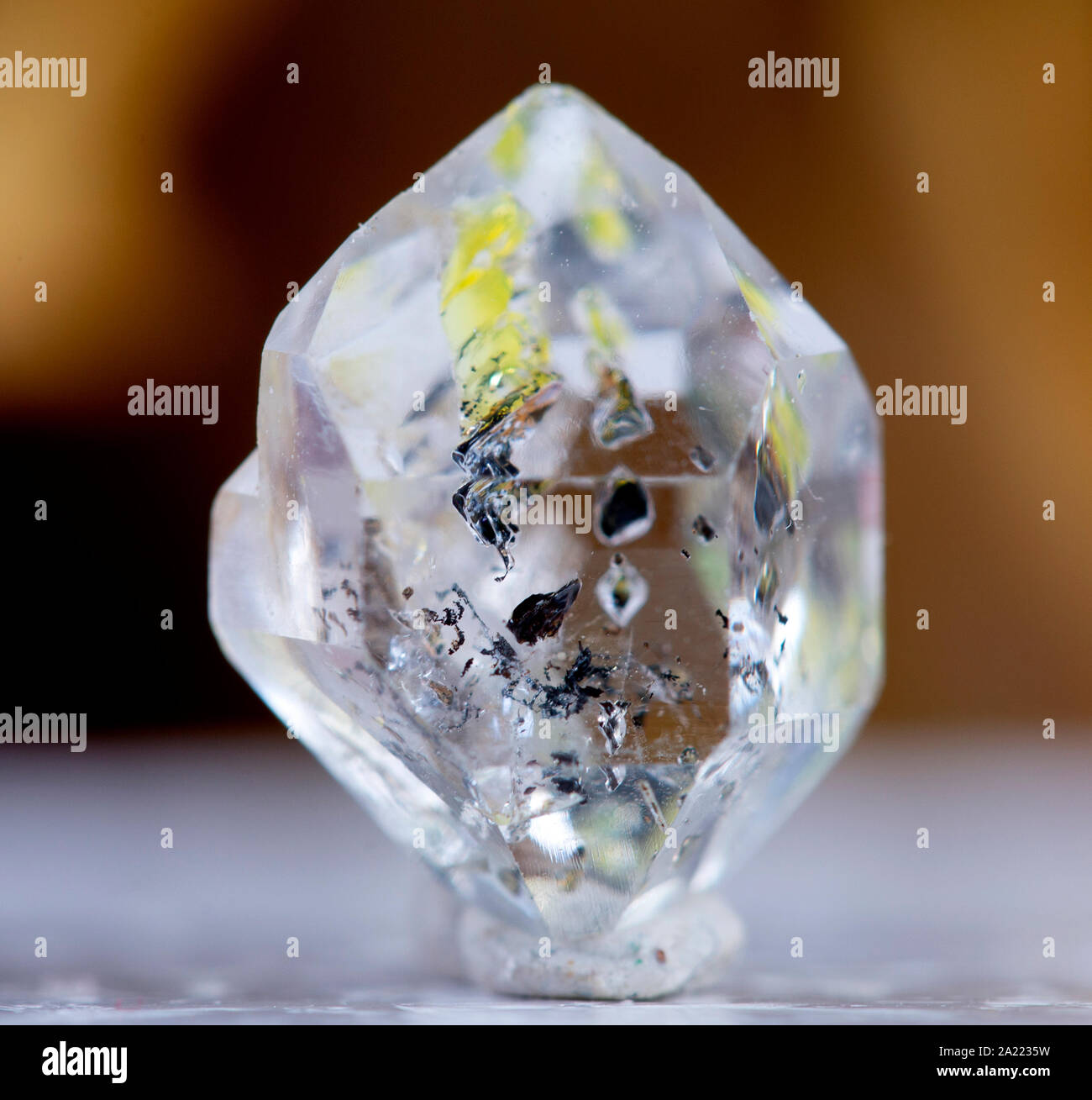 diamond quartz. natural mineral specimens Stock Photo - Alamy