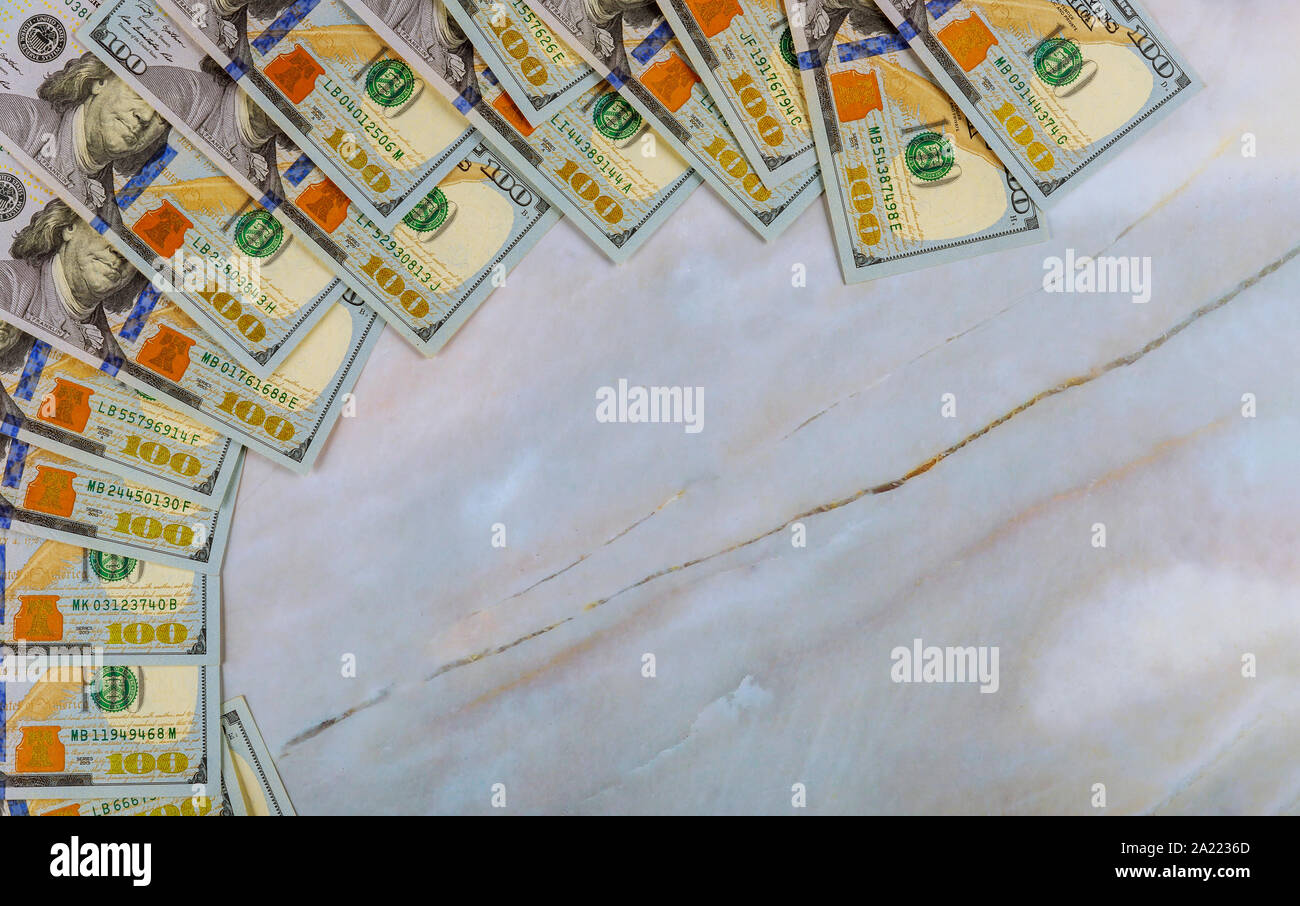 US dollar money in marble background for business cash American money ...