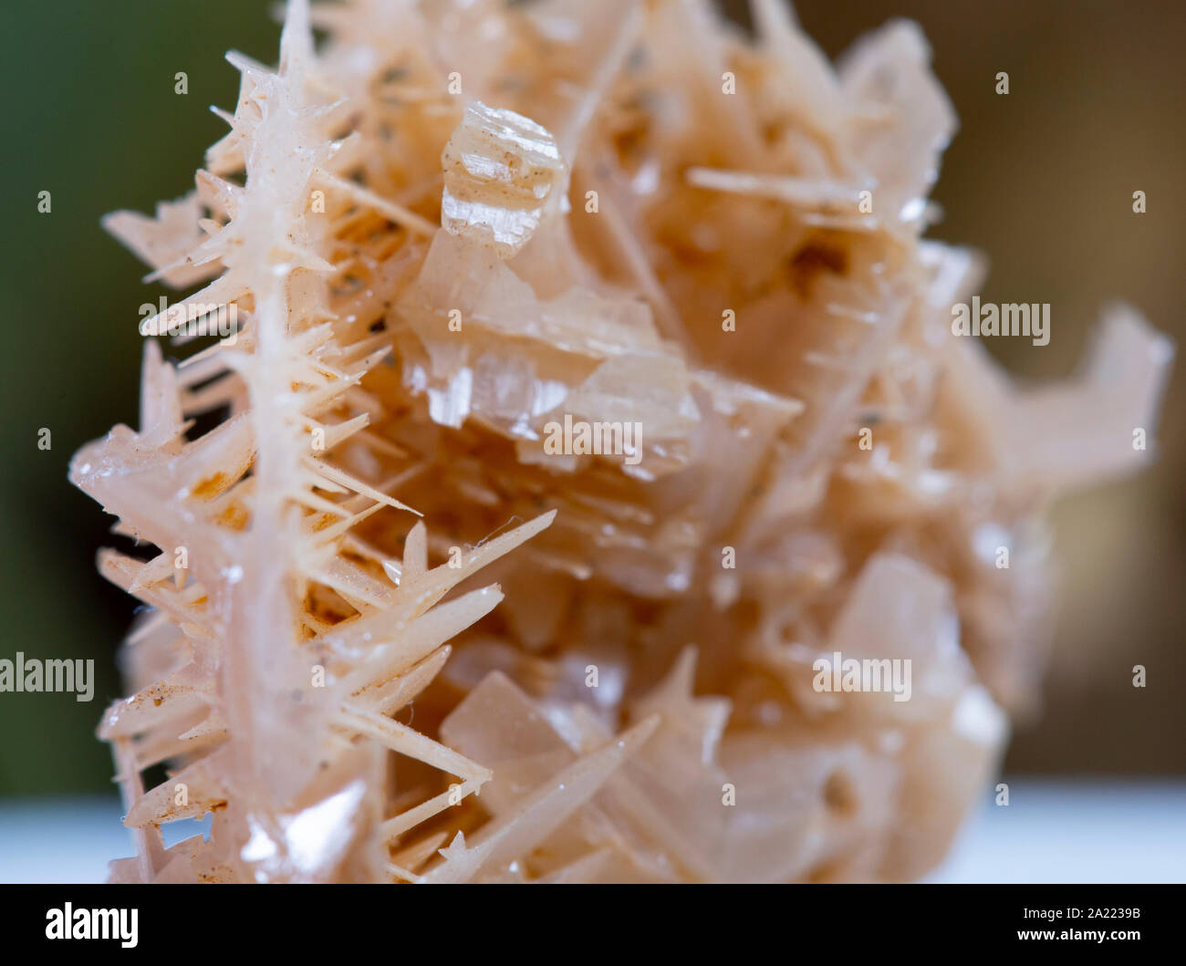 cerussite stone. natural mineral specimens Stock Photo - Alamy