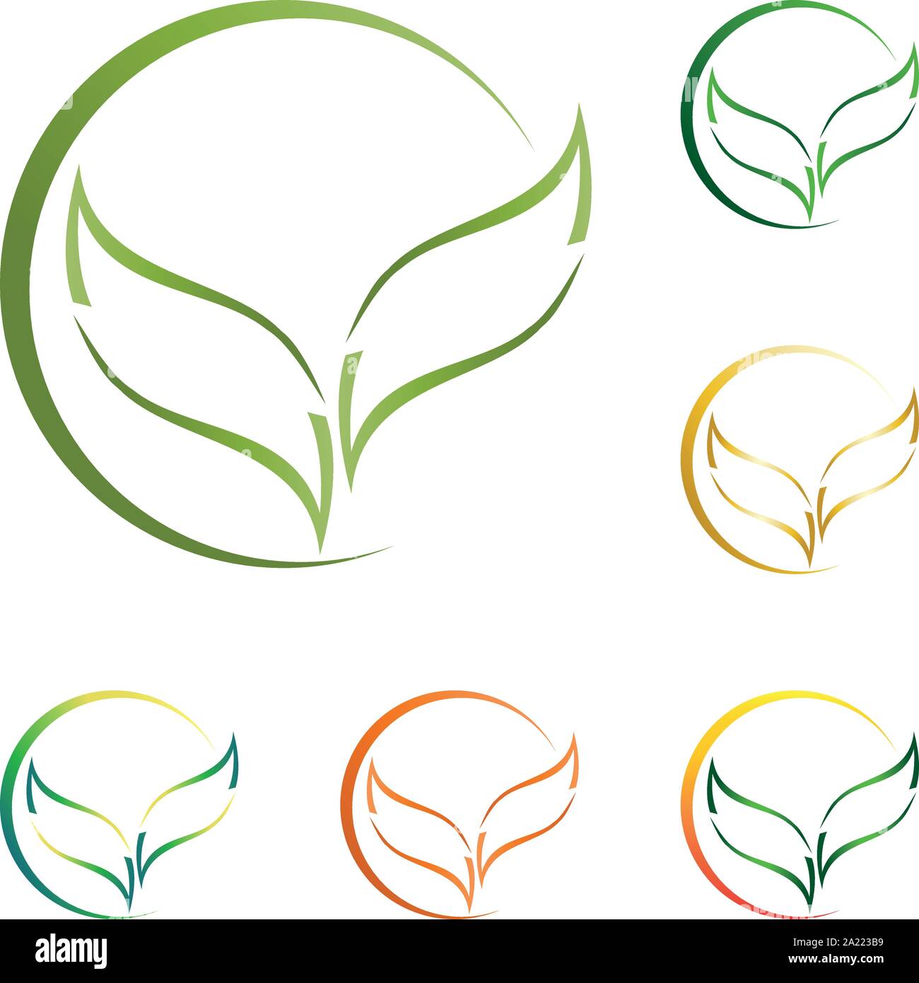 Leaves, plant, bio, logo Stock Vector Image & Art - Alamy