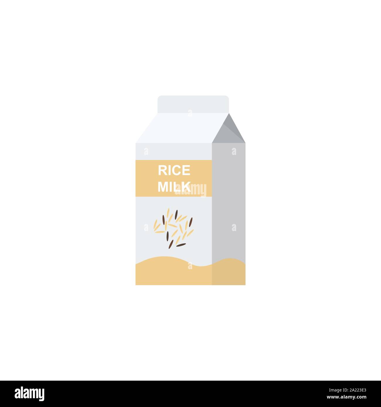 Rice milk pack flat style. Vector eps10 Stock Vector Image & Art - Alamy