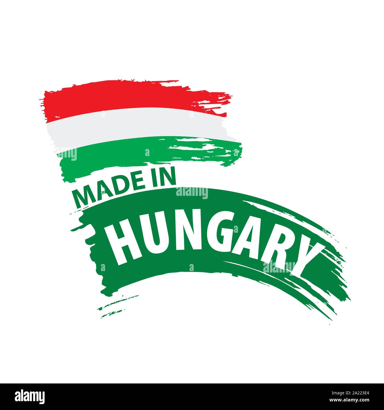 Hungary flag, vector illustration on a white background Stock Vector ...
