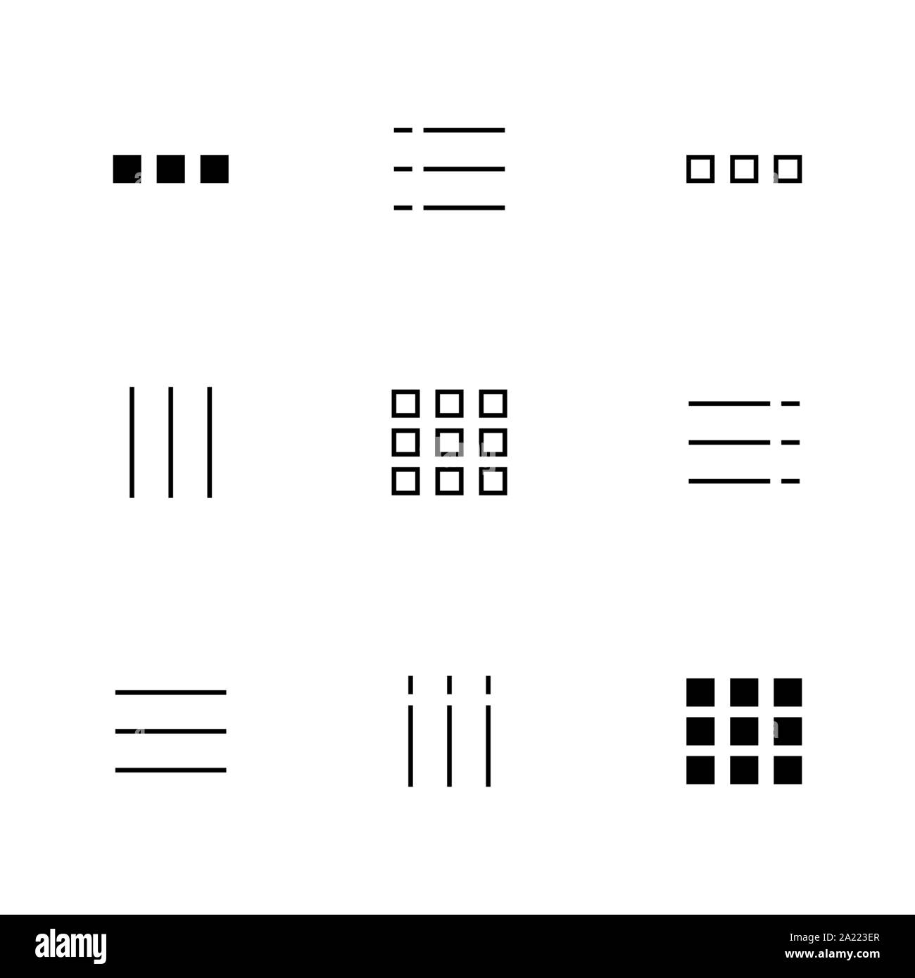 Menu and ui icons set. Vector eps10 Stock Vector Image & Art - Alamy