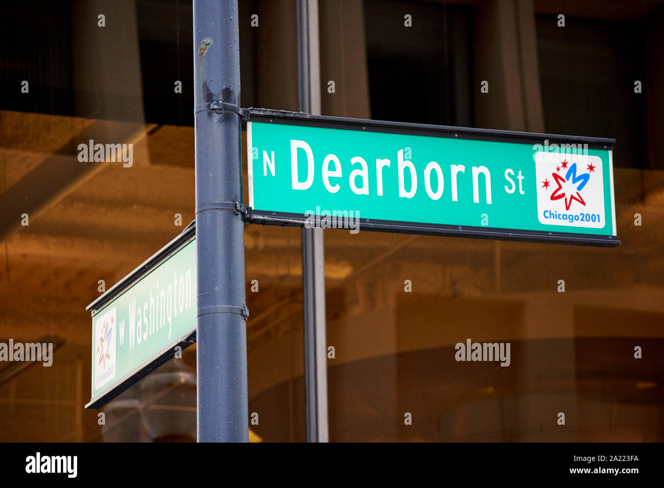north dearborn street green chicago street names nameplates street sign ...