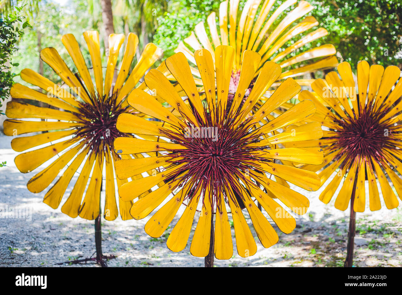 Flowers made from a plastic bottle. plastic bottle recycled. Waste ...