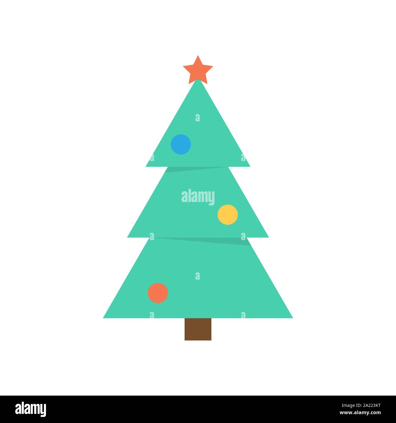 Christmas tree icon flat style. Vector eps10 Stock Vector Image & Art ...