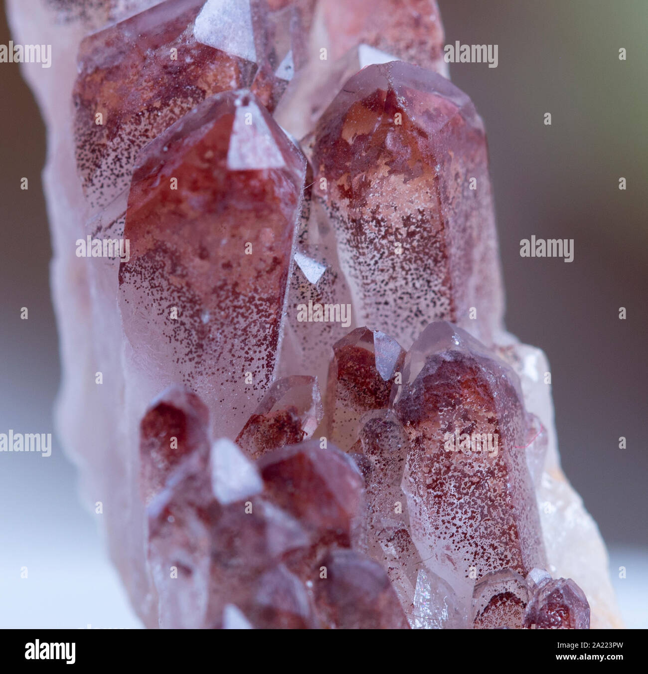 Red Quartz. natural mineral specimens Stock Photo - Alamy