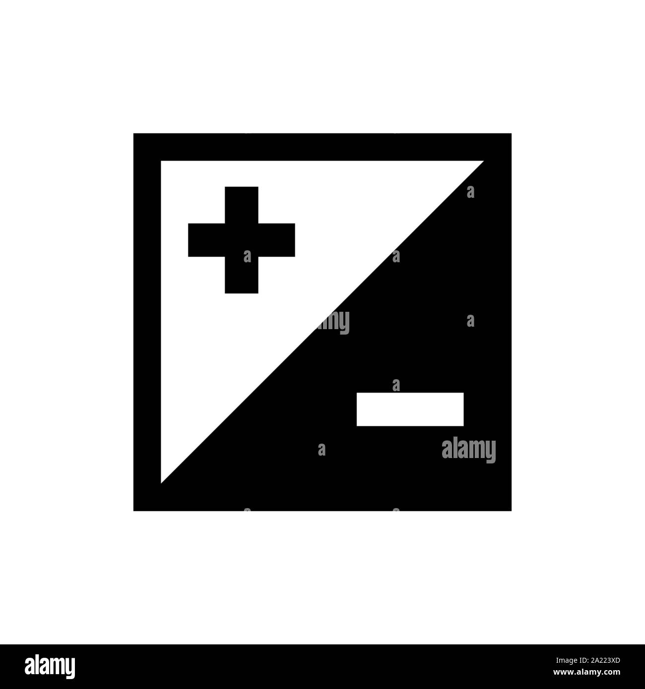 Plus and minus icon. Simple design. Vector Stock Vector Image & Art - Alamy