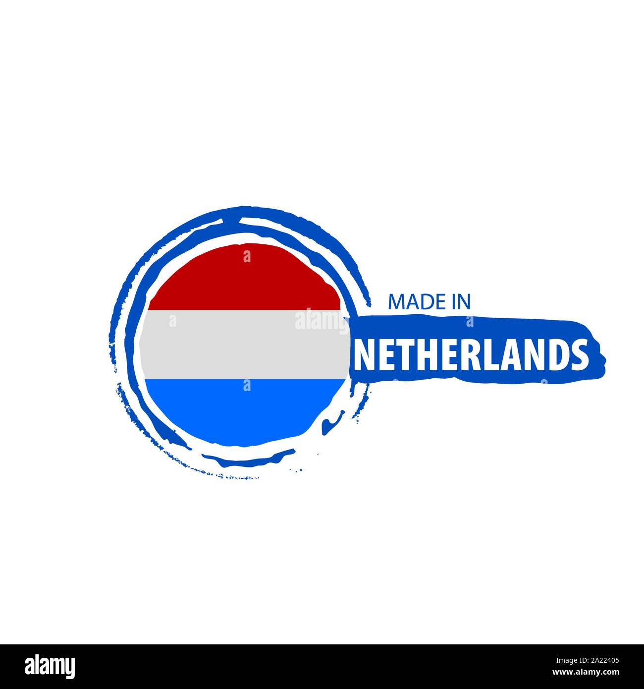 Netherlands flag, vector illustration on a white background Stock ...