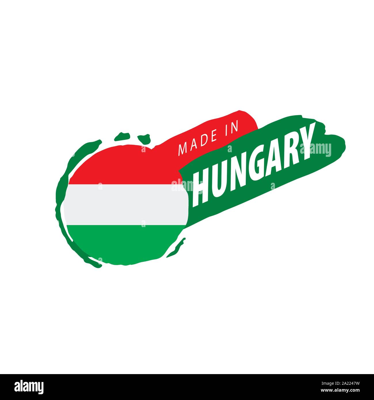 Hungary flag, vector illustration on a white background Stock Vector ...