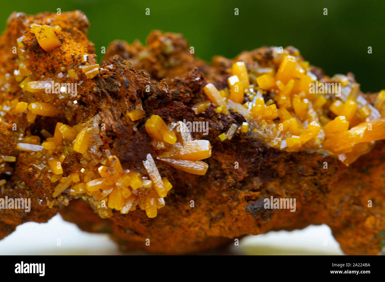 wulfenite mineral specimen stone rock gem quartz crystal Stock Photo ...