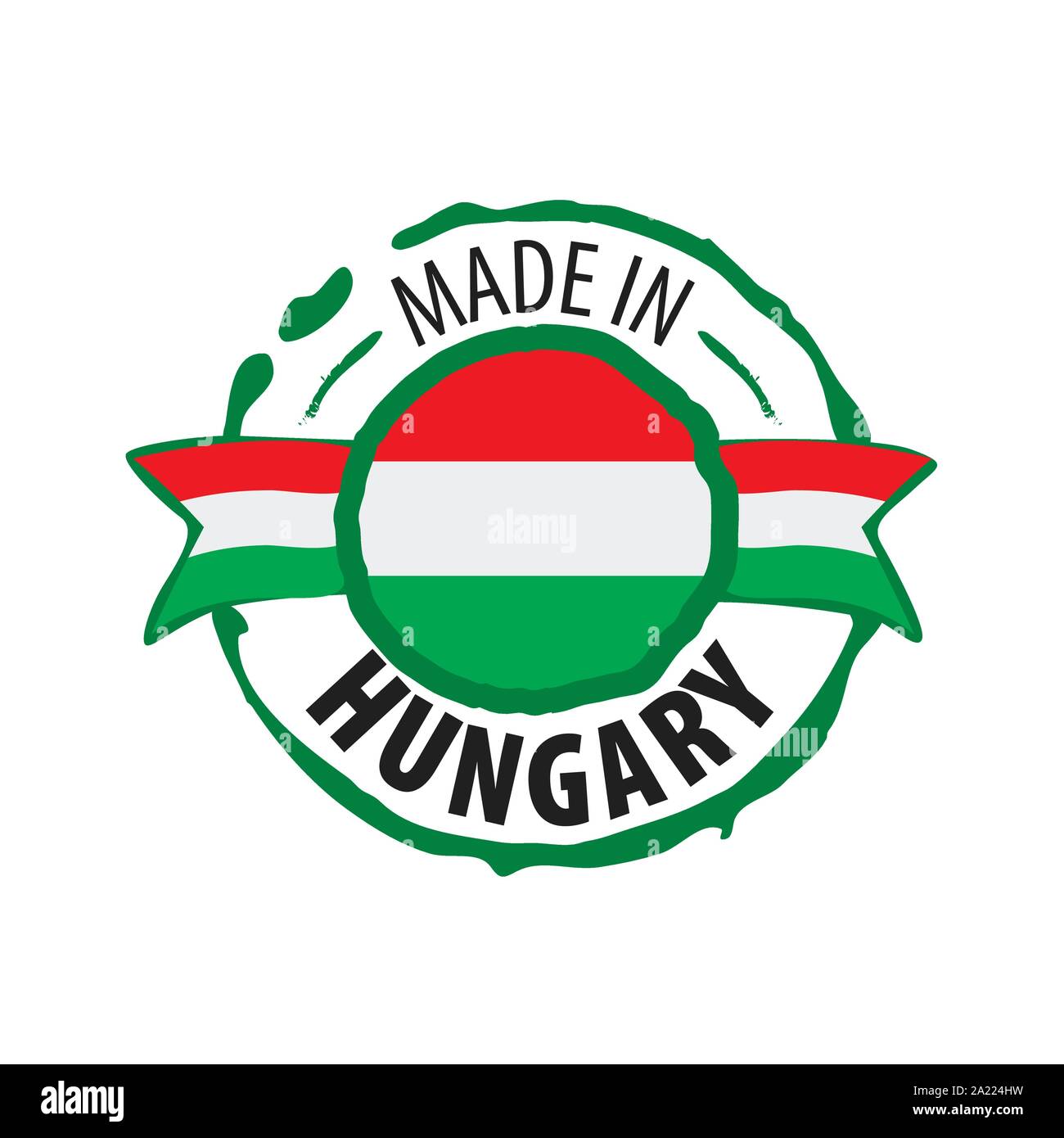 Hungary flag, vector illustration on a white background Stock Vector ...