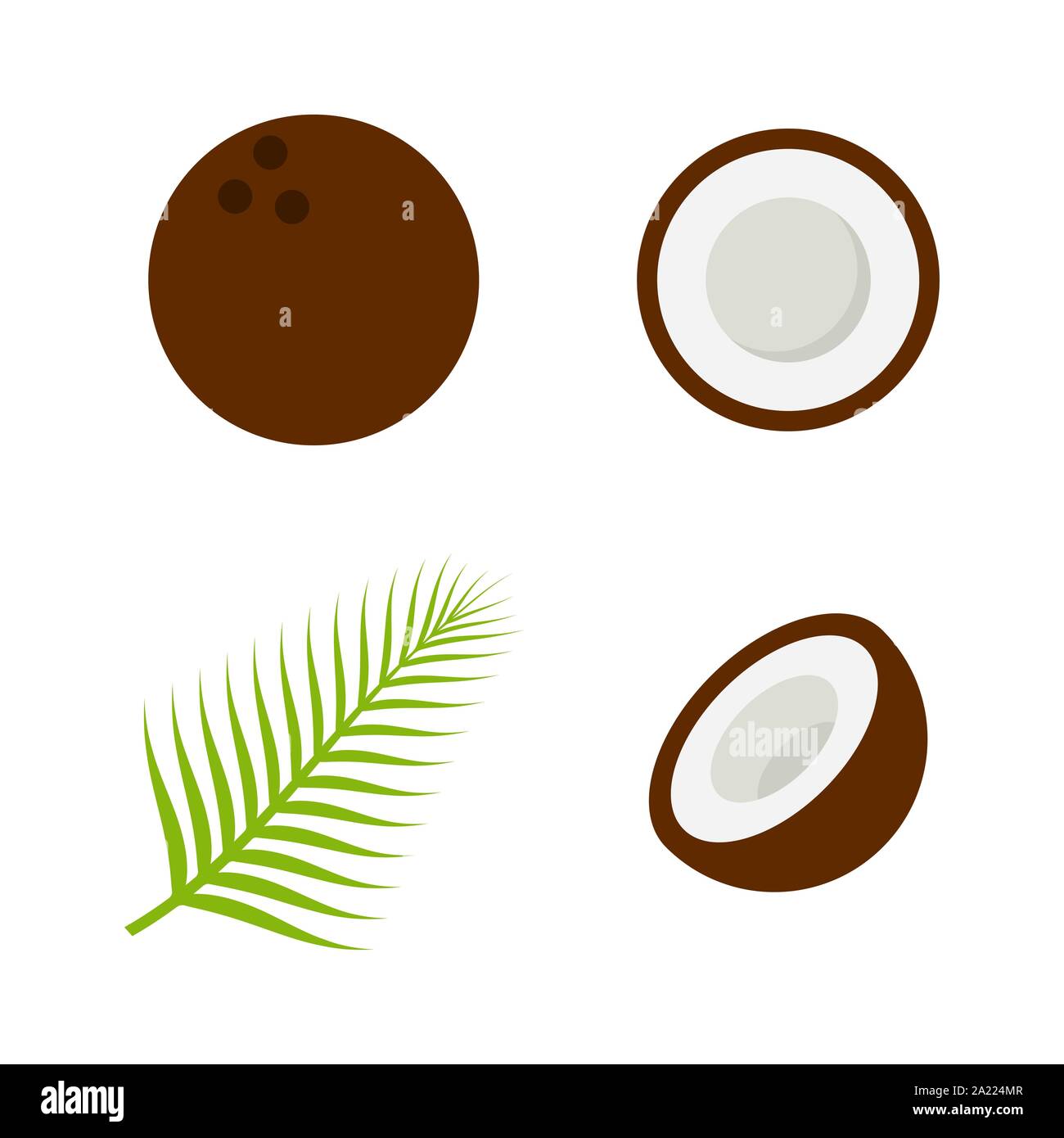 Coconut icon flat style. Vector eps10 illustration Stock Vector Image ...