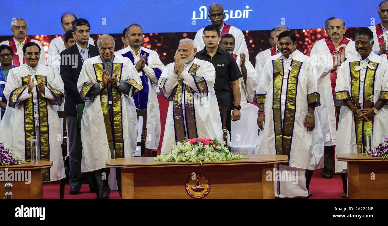 Chennai, India, September 30, 2019: Prime Minister Narendra Modi at IIT ...
