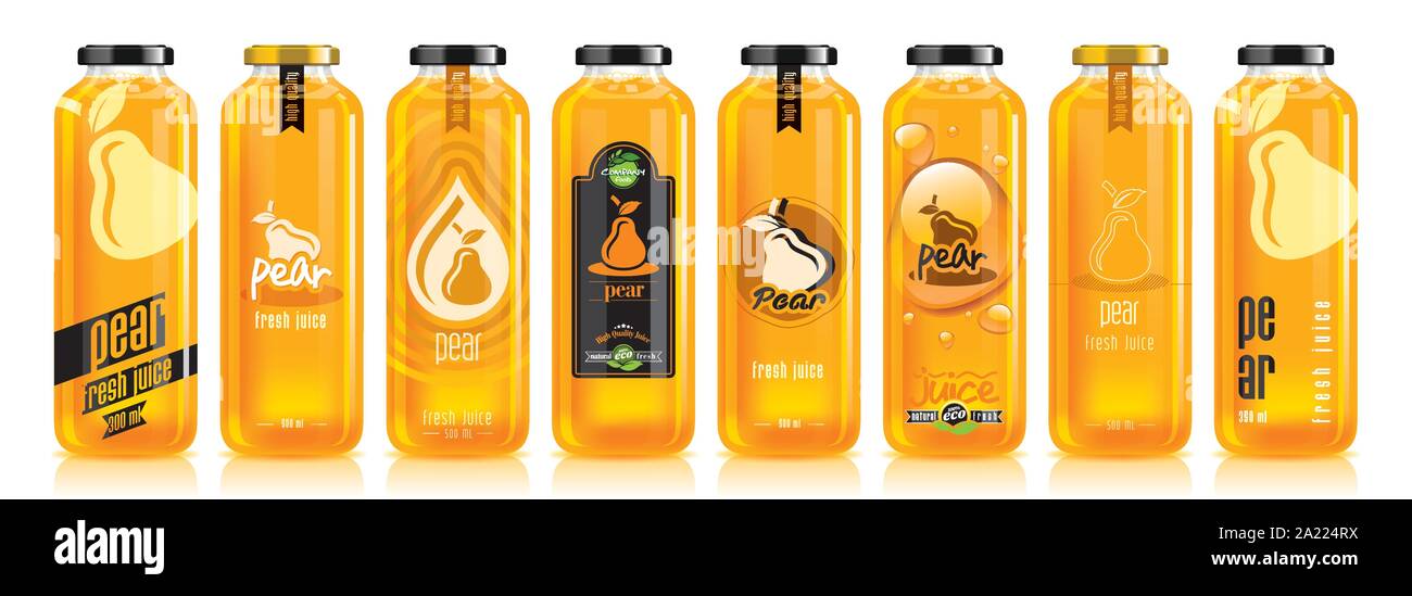 Pear fruit juice glass Cut Out Stock Images & Pictures - Alamy