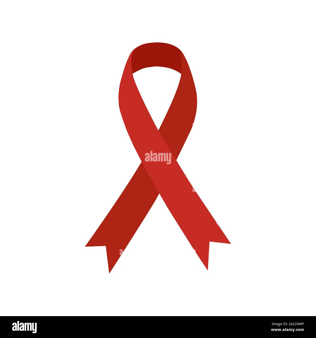 Red ribbon aids symbol icon. Vector eps10 Stock Vector Image & Art - Alamy