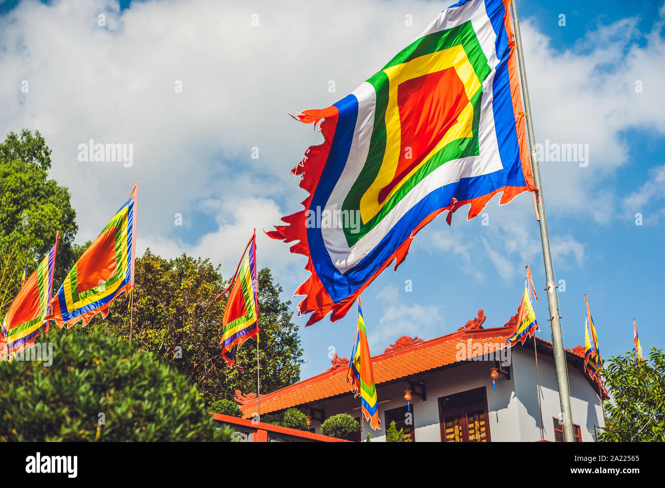 Vietnamese festival flags hi-res stock photography and images - Alamy