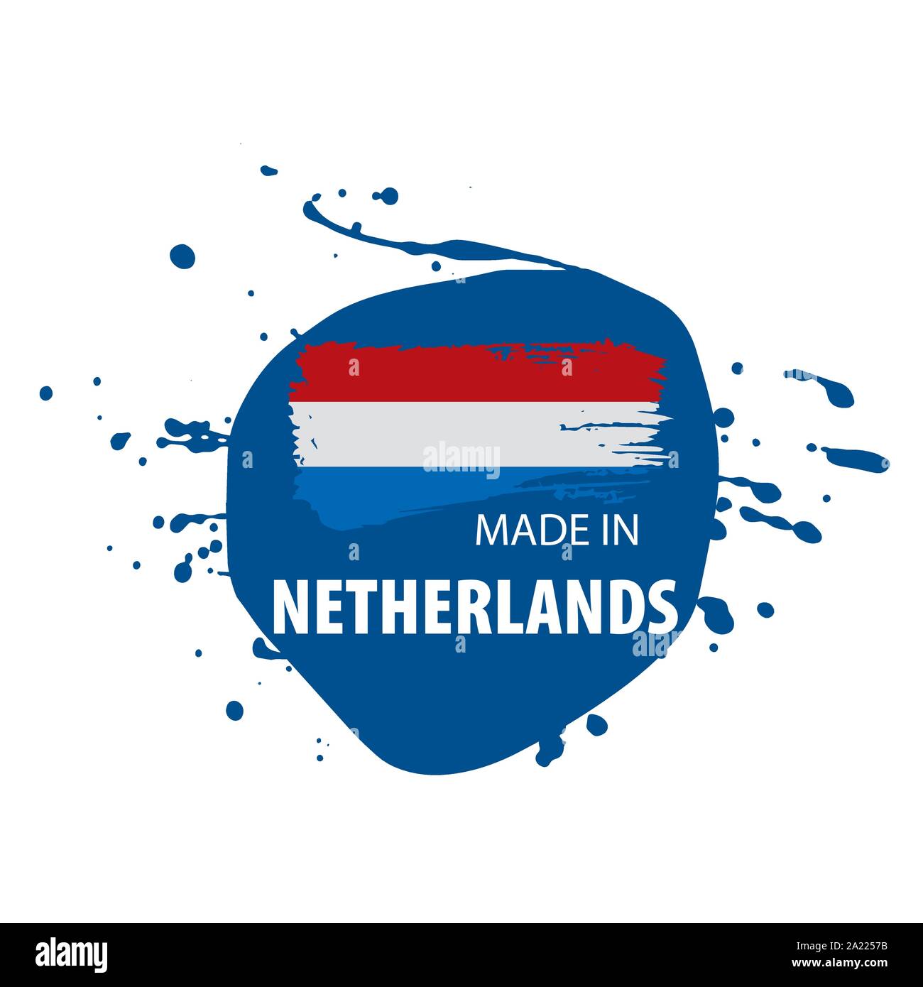 Netherlands flag, vector illustration on a white background Stock ...