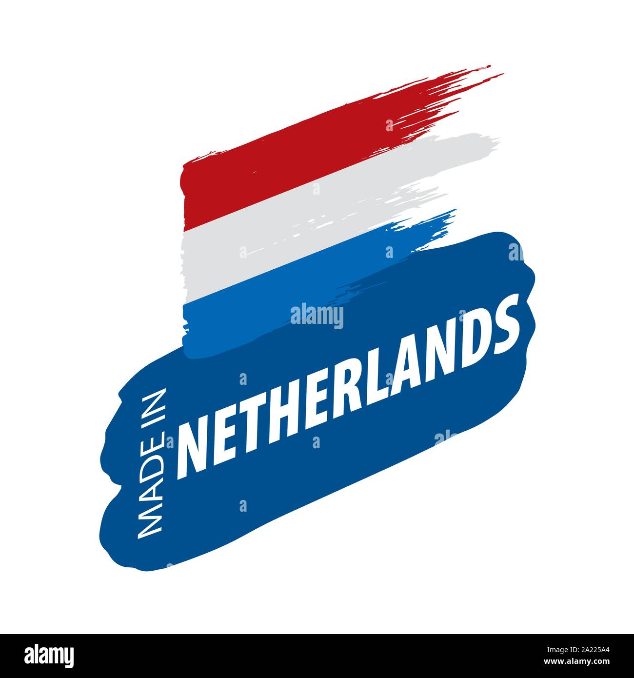 Netherlands flag, vector illustration on a white background Stock ...