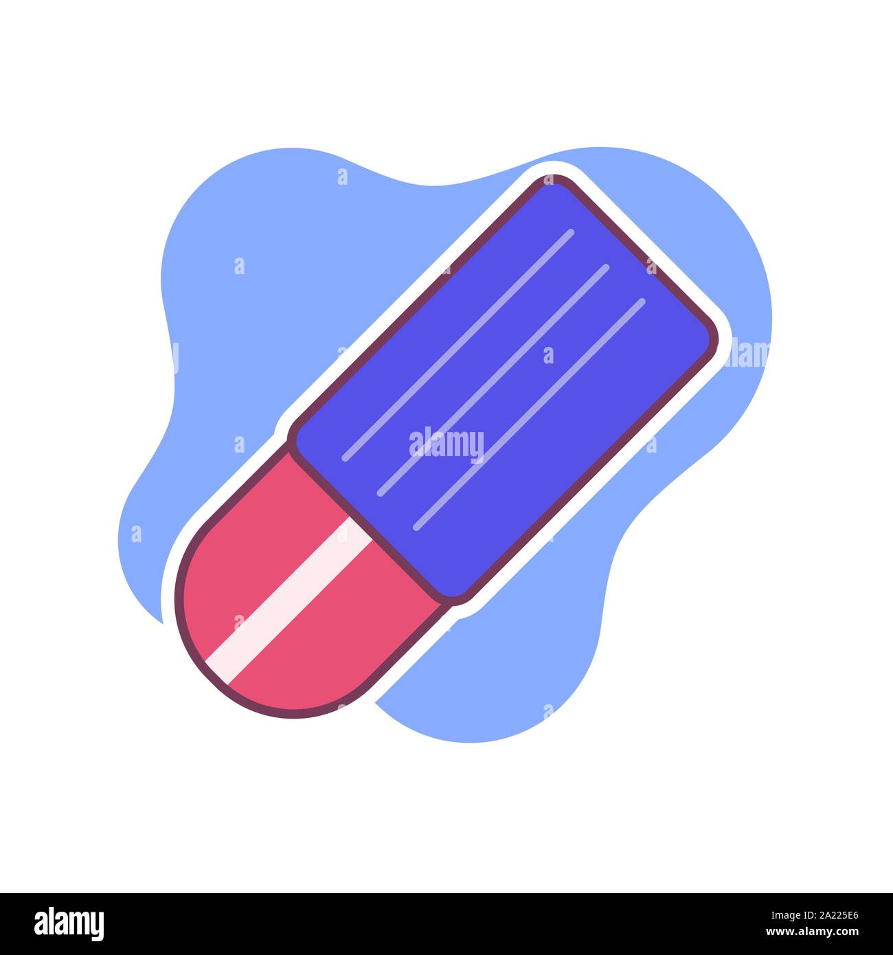 eraser vector illustration. school office supplies, creativity, idea ...