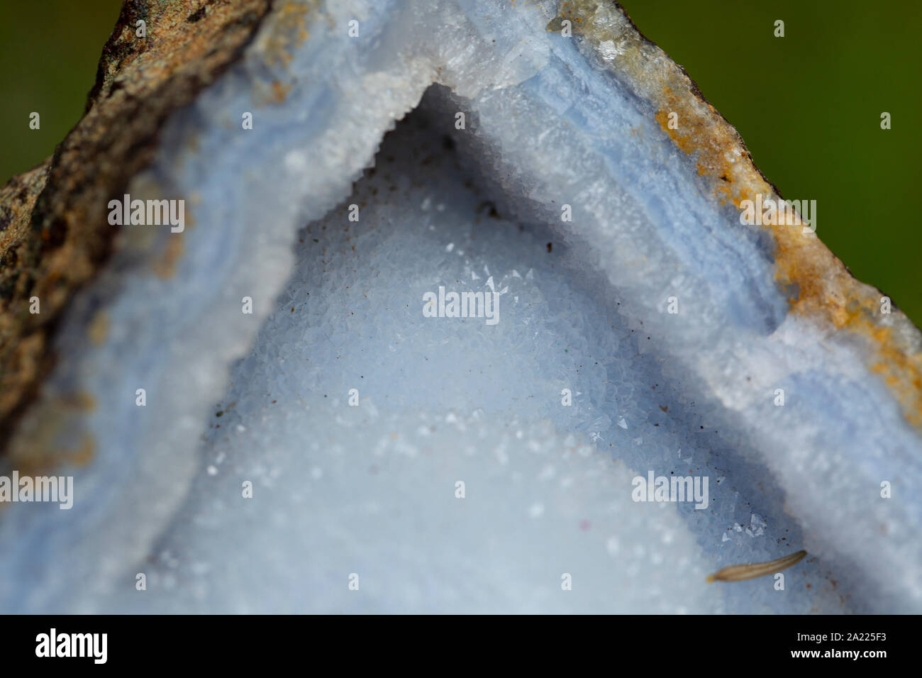 blue chalcedony mineral specimen stone rock gem quartz crystal Stock ...