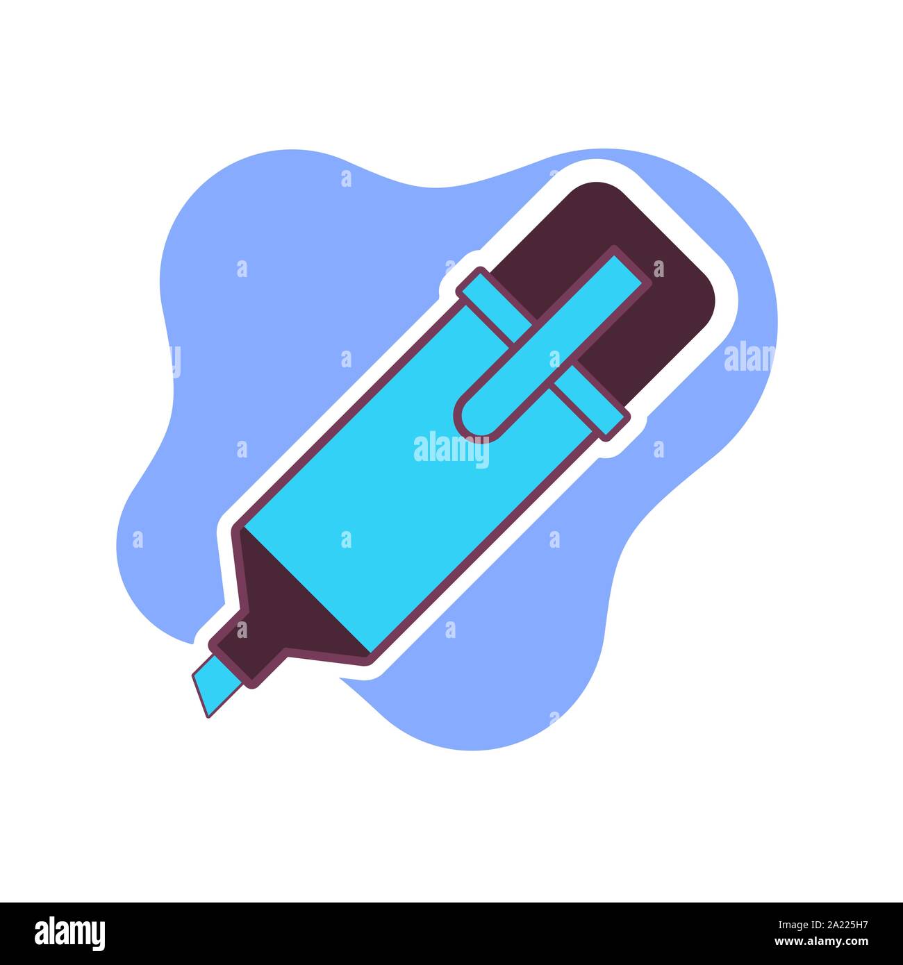 Blue highlighter pen clipart hi-res stock photography and images - Alamy