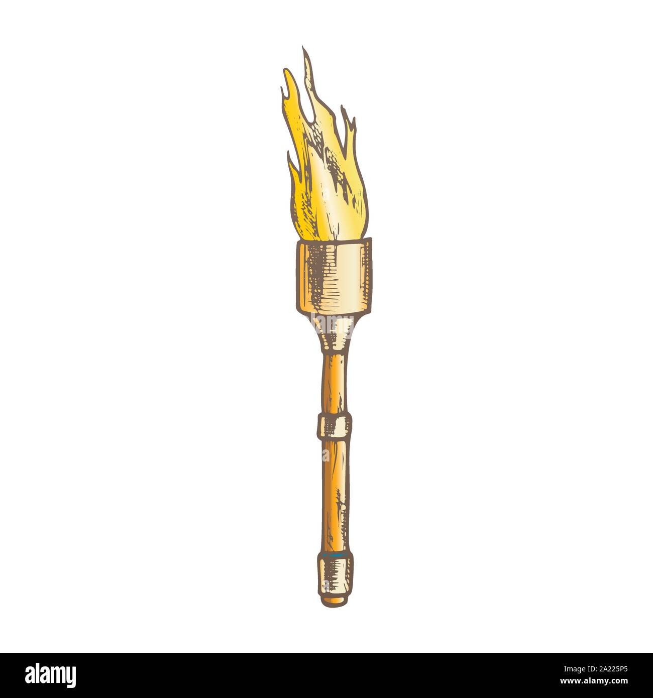 Torch Light Stick With Flame Color Vector Stock Vector Image & Art - Alamy