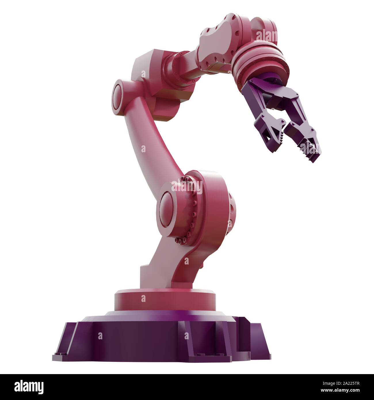 Robotic Arm isolated on white background. 3d rendering Stock Photo - Alamy
