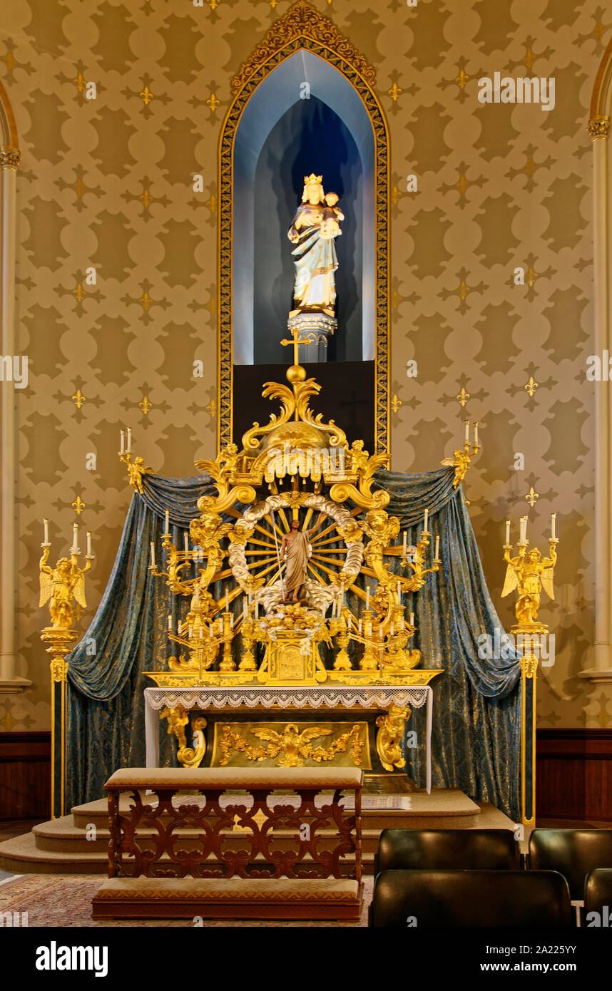 baroque altar, The Lady Chapel, Basilica of the Sacred heart, Catholic ...