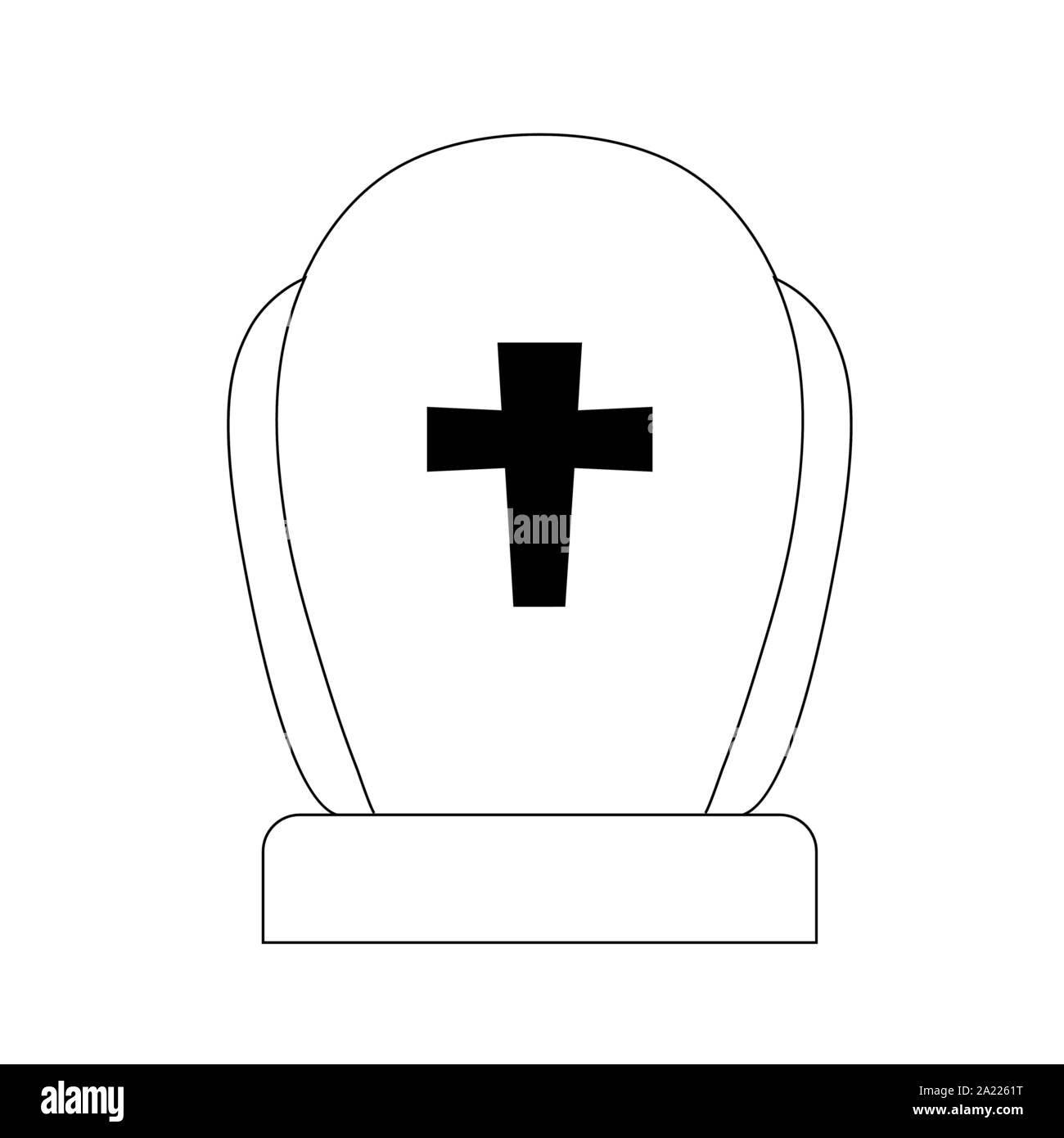 graveyard tombstone on white background vector illustration design ...