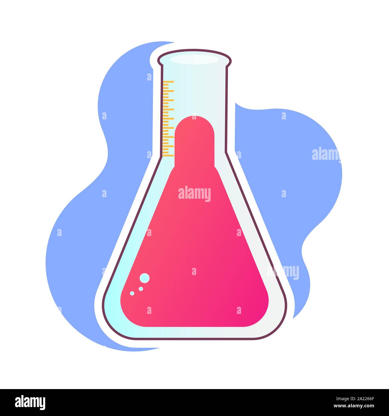 beaker glass vector illustration. set of laboratory equipment Stock ...