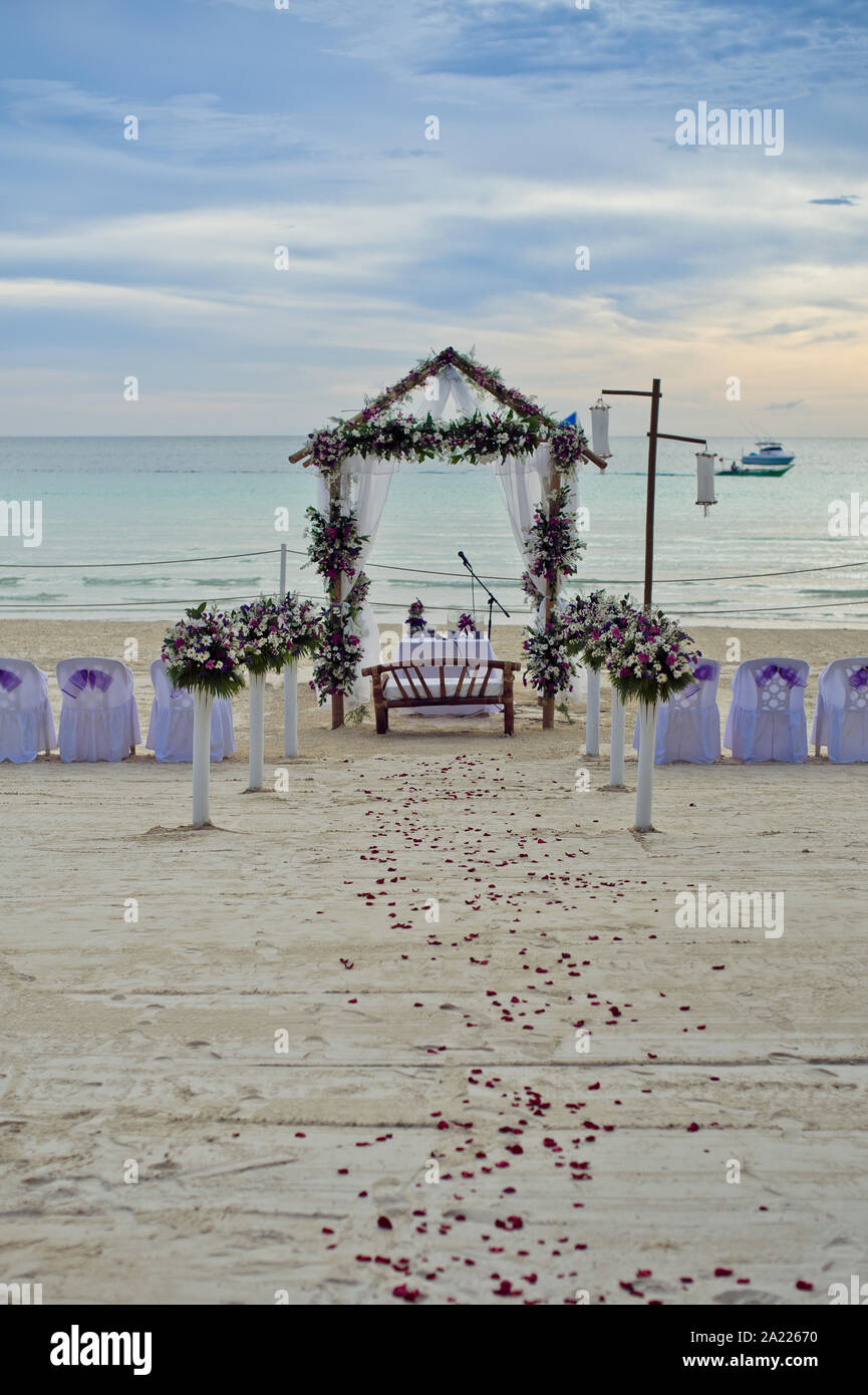 Beautiful wedding set up. The wedding ceremony in the tropics Stock ...