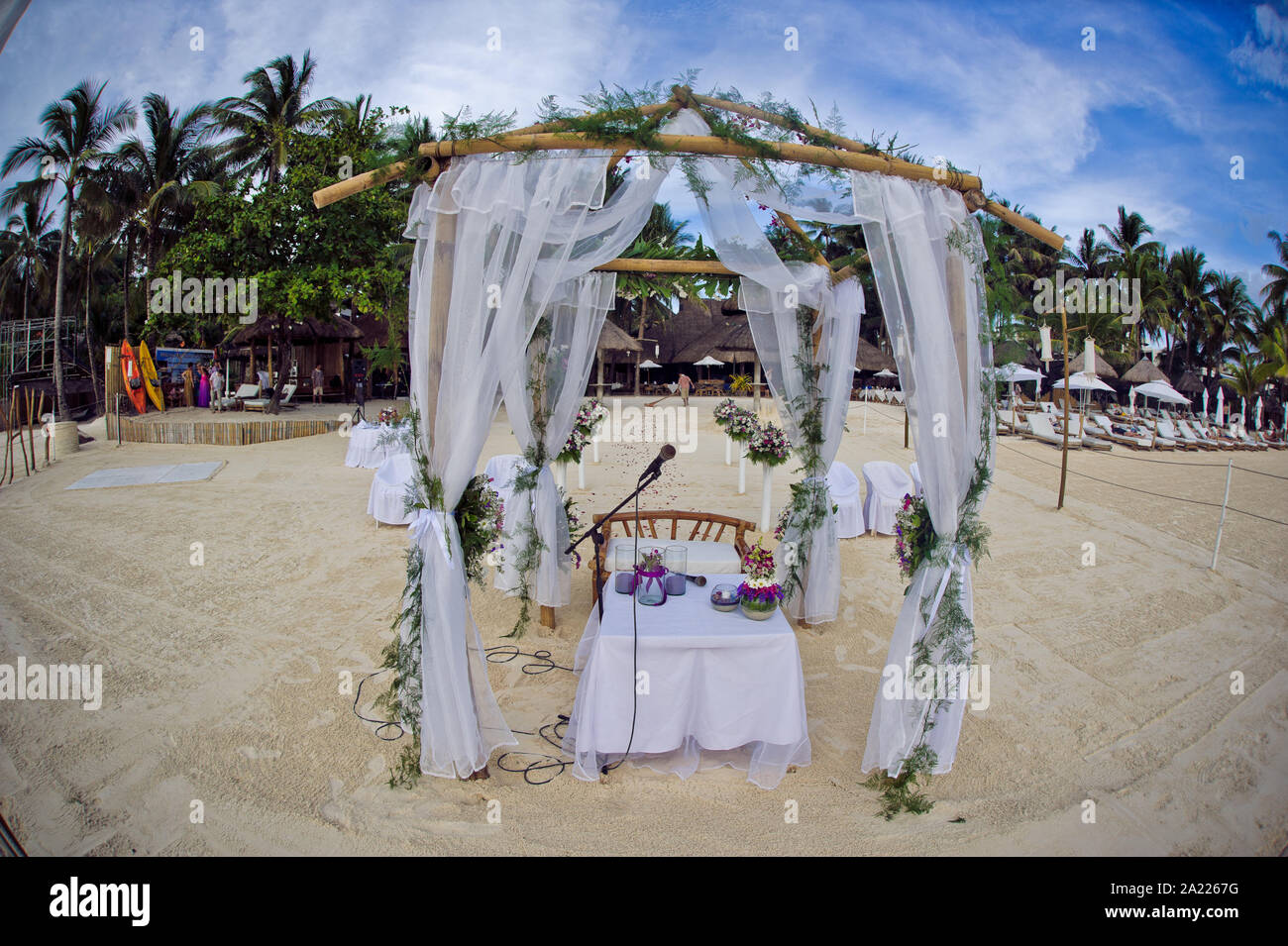 Beautiful wedding set up. The wedding ceremony in the tropics Stock ...