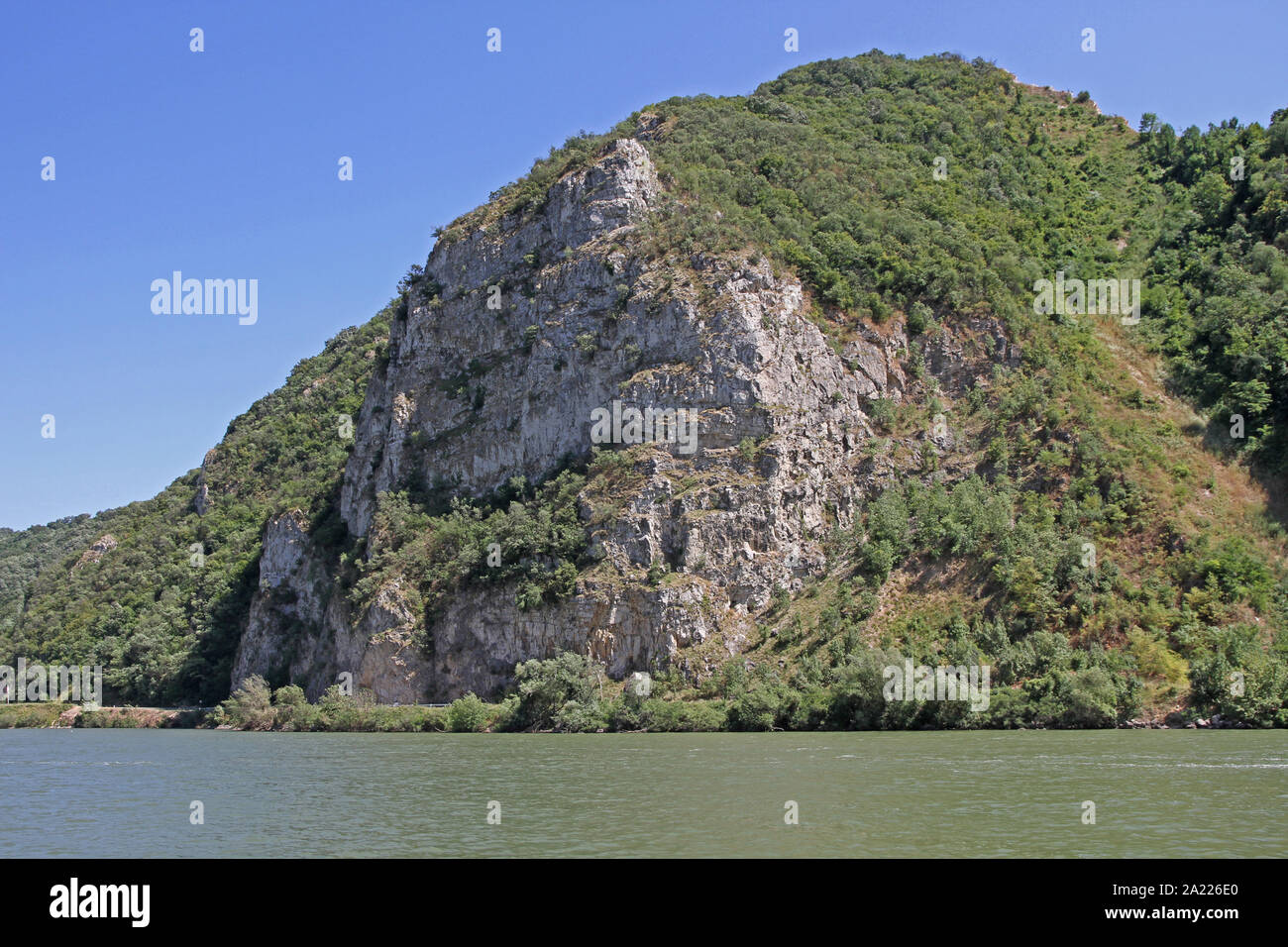 Blue river between cliffs hi-res stock photography and images - Alamy