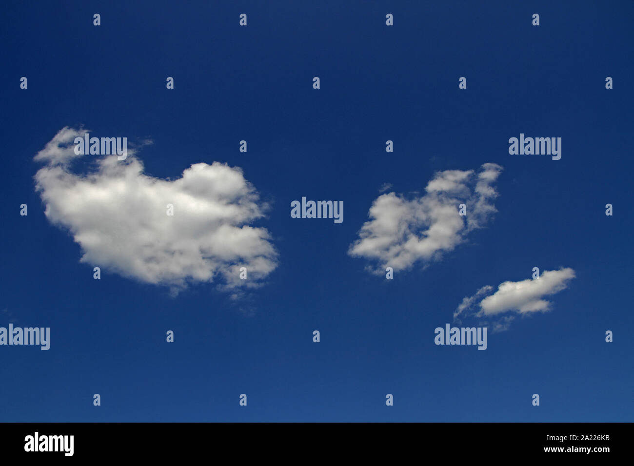 Clouds in the sky at the Danube River, Border between Serbia and ...