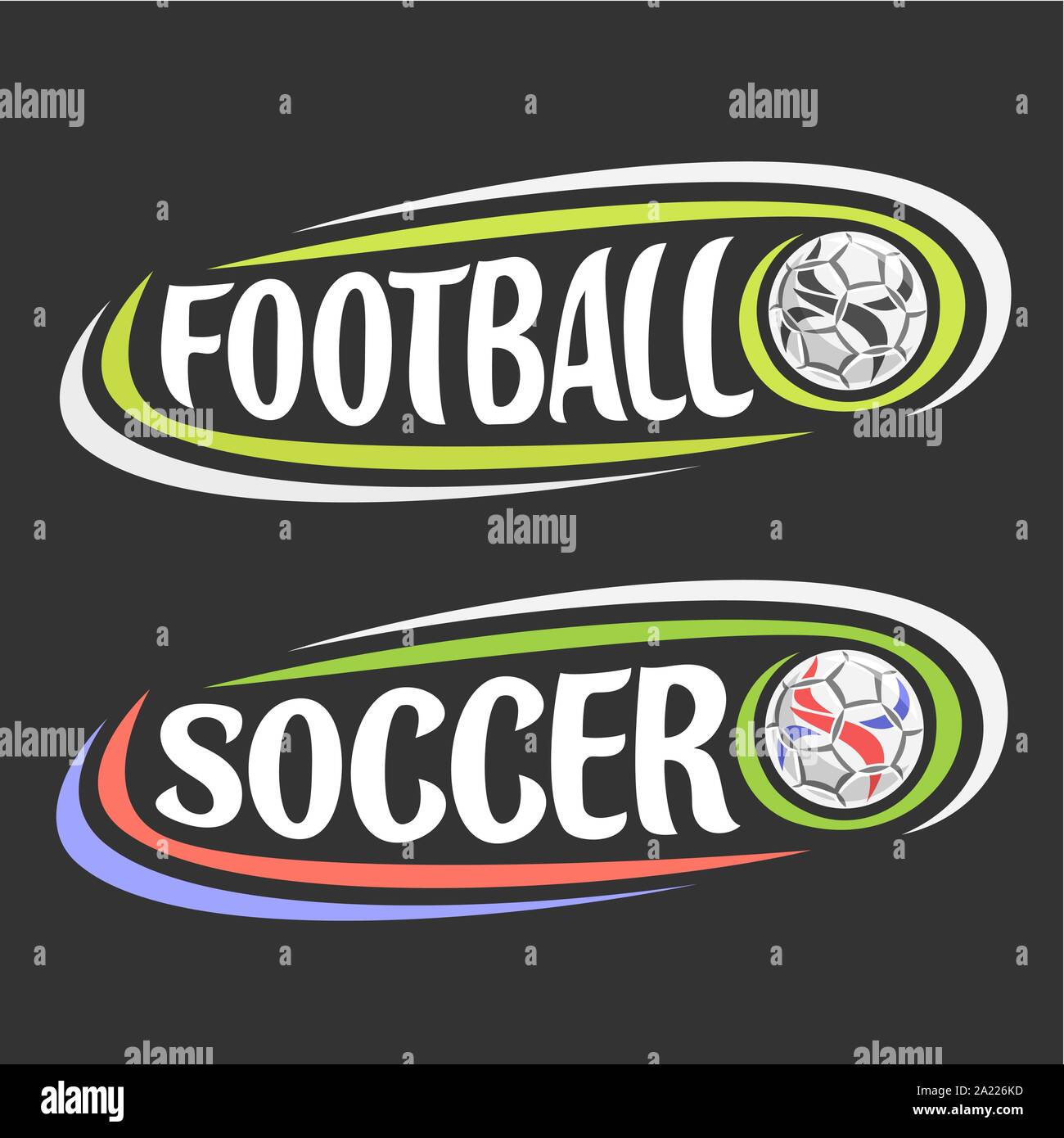 Football typography hi-res stock photography and images - Alamy