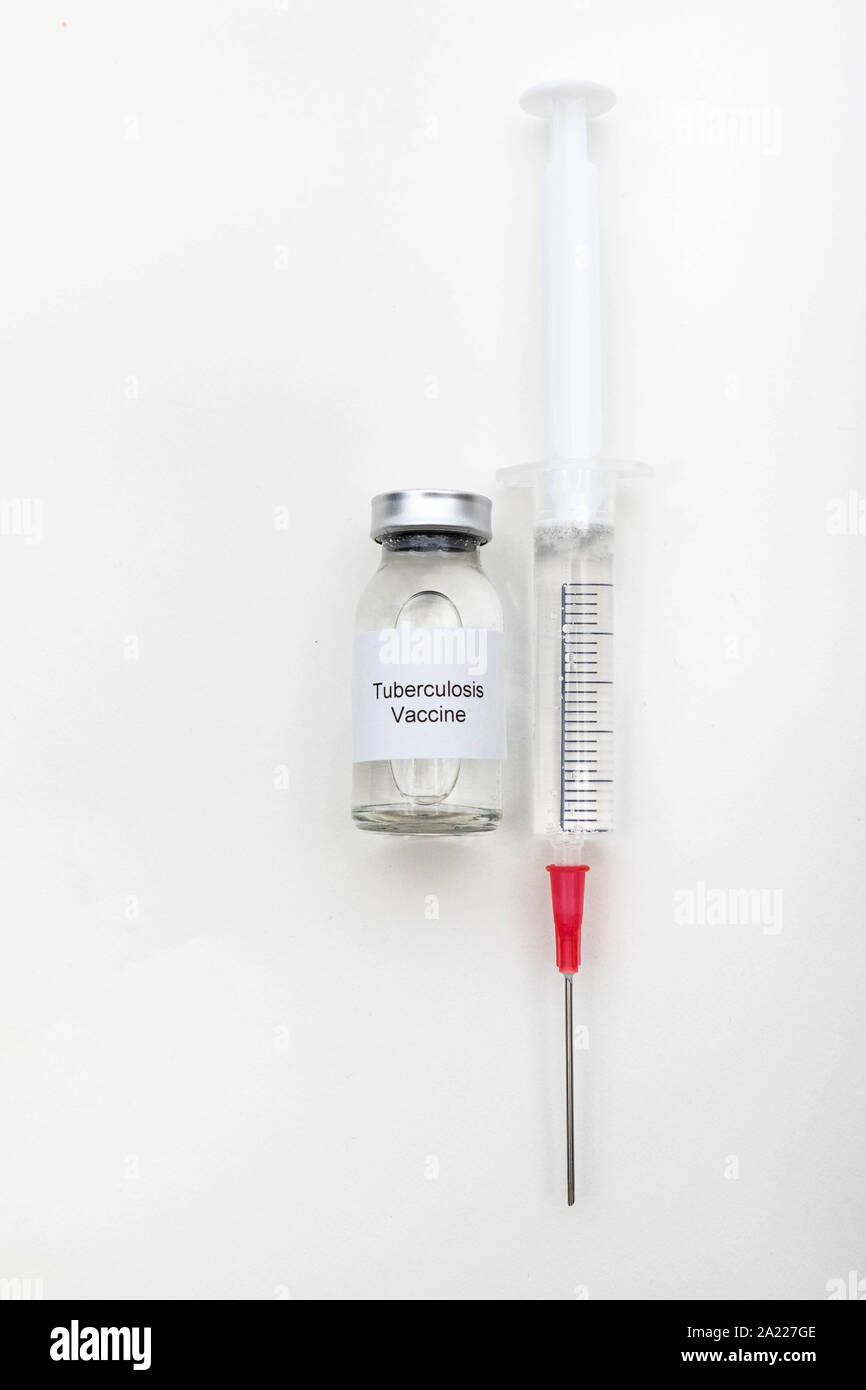 Medical concept showing medical a medical vial reading Tuberculosis ...