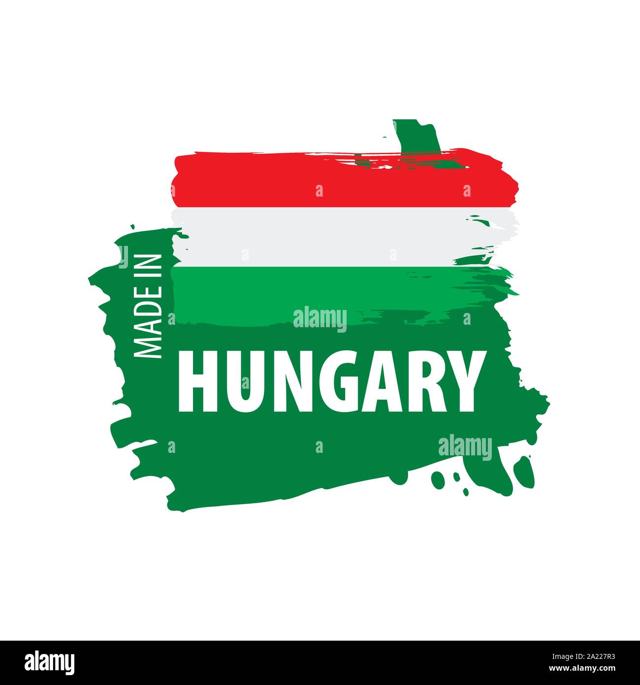 Hungary flag, vector illustration on a white background Stock Vector ...
