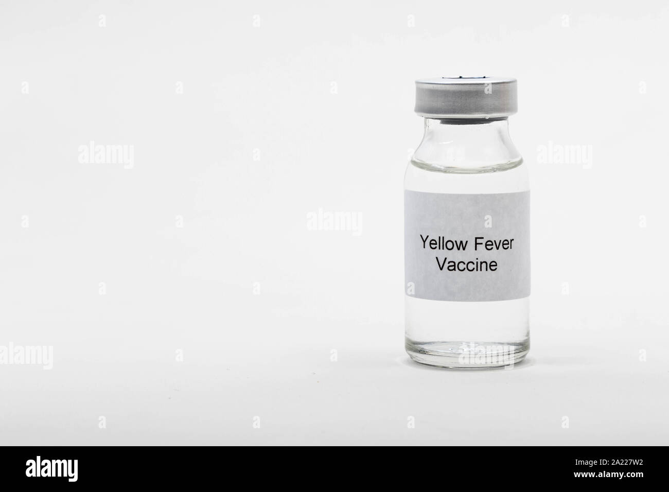Medical concept showing medical a medical vial reading Yellow Fever ...