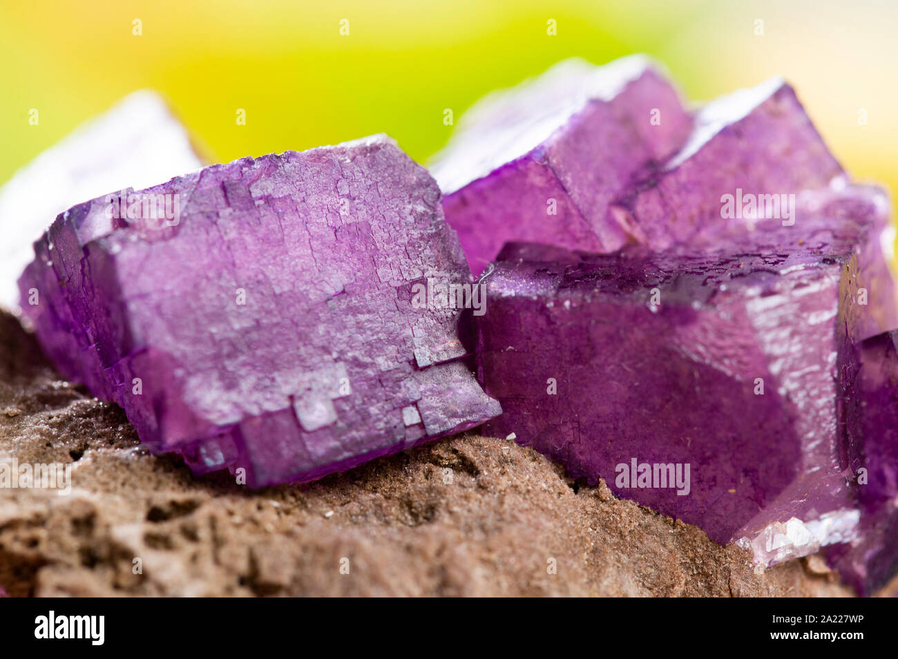 fluorite mineral specimen stone rock gem quartz crystal Stock Photo - Alamy