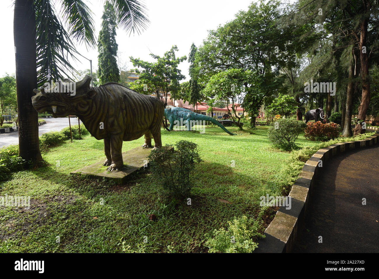 Dinosaurs - fibreglass statues at the Science Park, Goa Science Centre ...