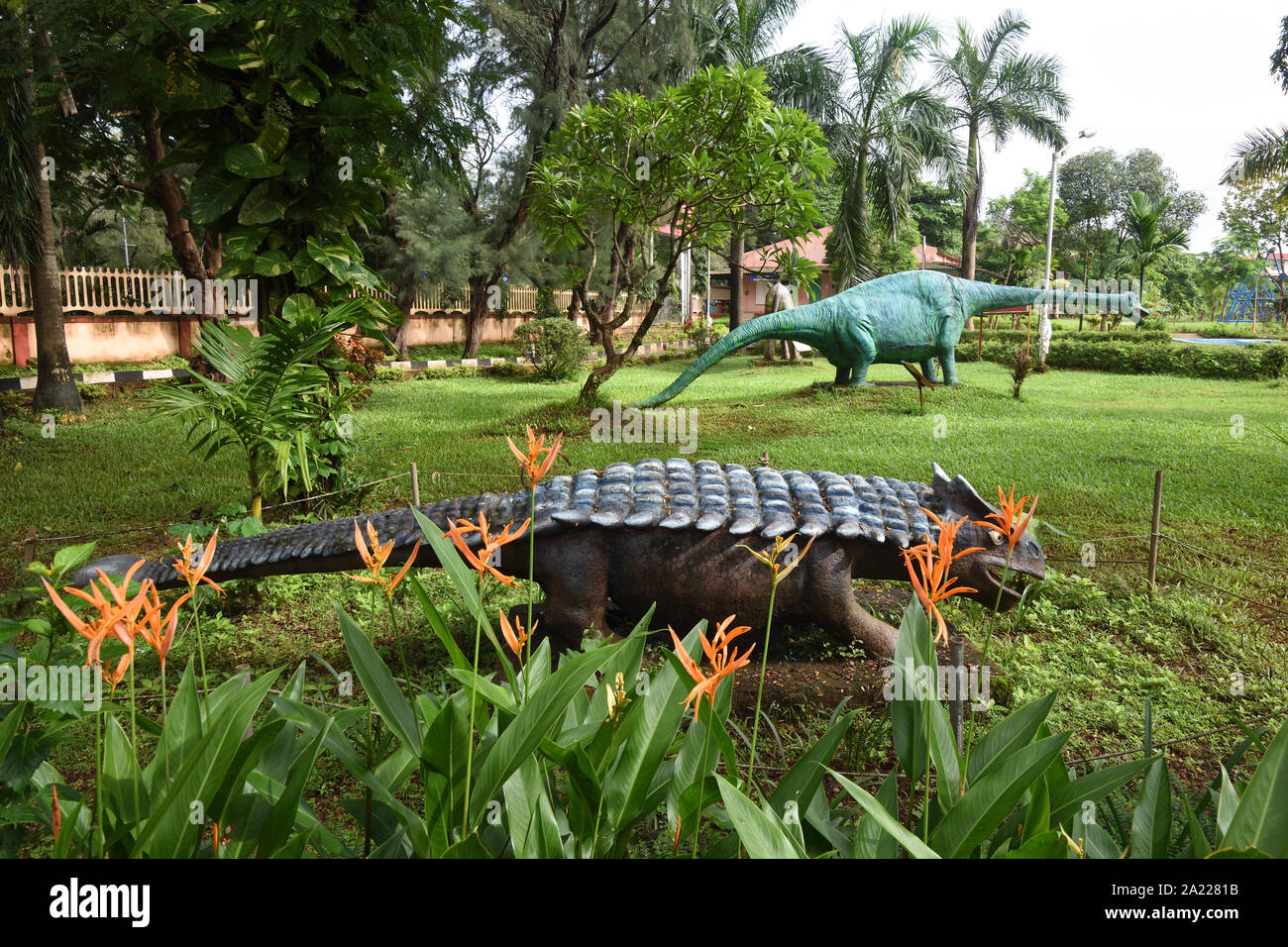 Dinosaurs - fibreglass statues at the Science Park, Goa Science Centre ...
