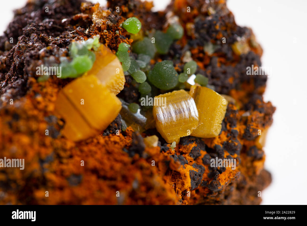 wulfenite mineral specimen stone rock gem quartz crystal Stock Photo ...