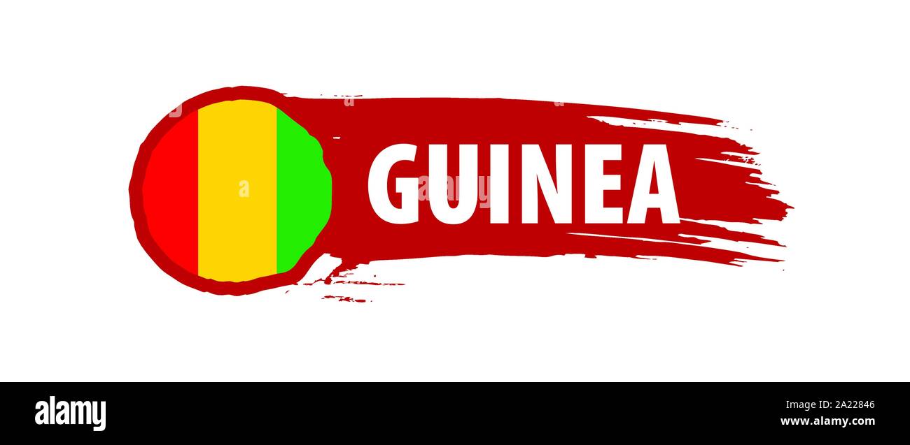 guinea flag, vector illustration on a white background Stock Vector ...